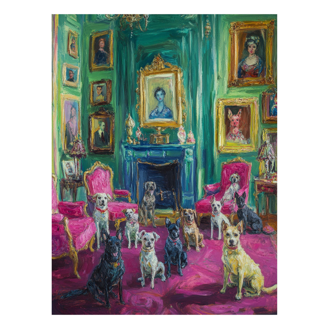 Parlor Dogs Taking Tea – Porter Art Guild
